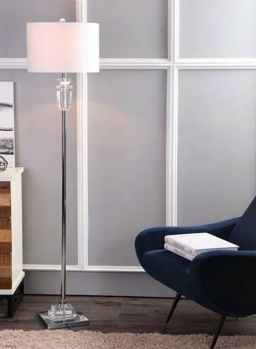 JONATHAN Y Aria Crystal/metal Led Floor Lamp
