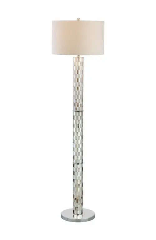 JONATHAN Y Liam Seashell Mosaic Led Floor Lamp