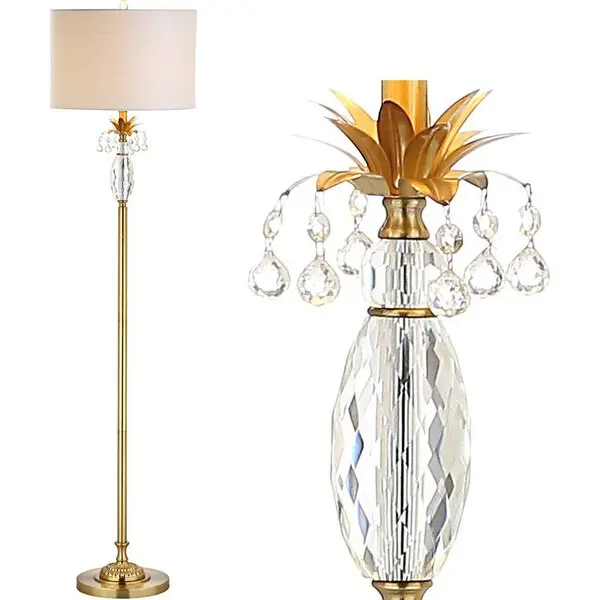 JONATHAN Y Adalyn Crystal / Metal Led Floor Lamp