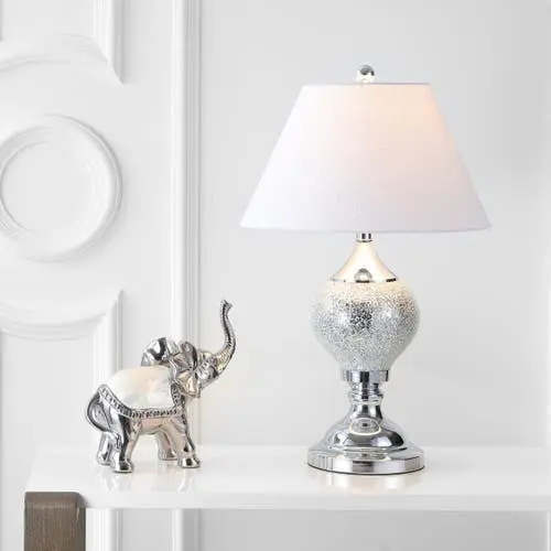 JONATHAN Y Louise Mirrored Led Table Lamp