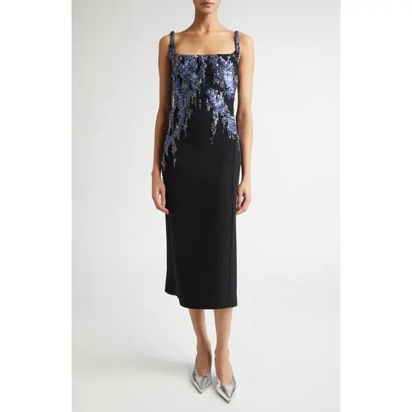 Dries Van Noten Sequin Embroidered Pencil Skirt
