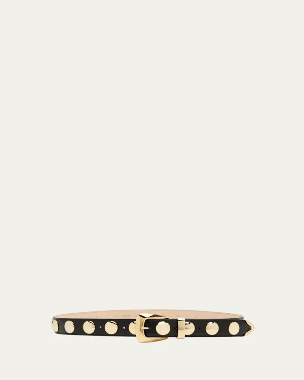 Khaite Benny Studded Leather Belt