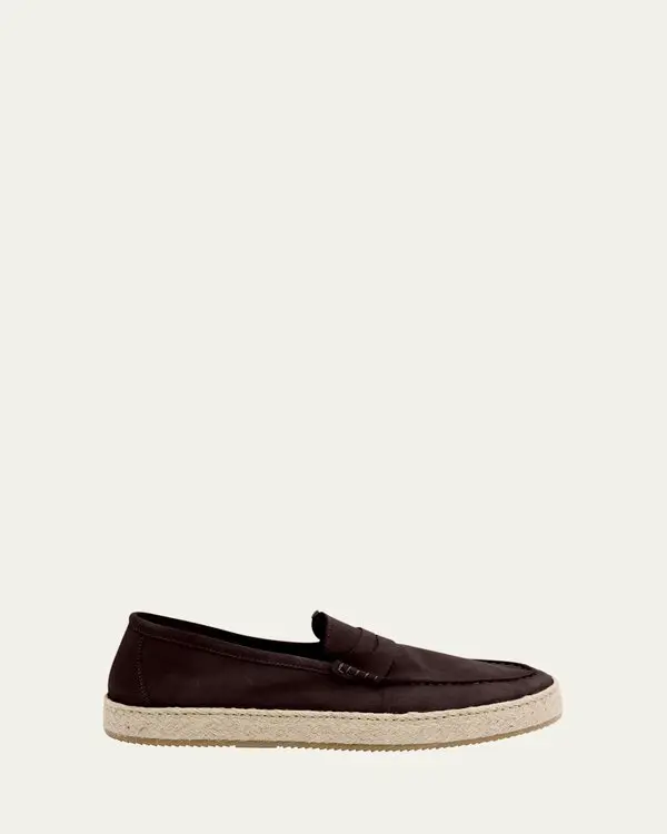Ron White Dylan Weatherproof Suede Slip-on Sneakers - Chocolate
