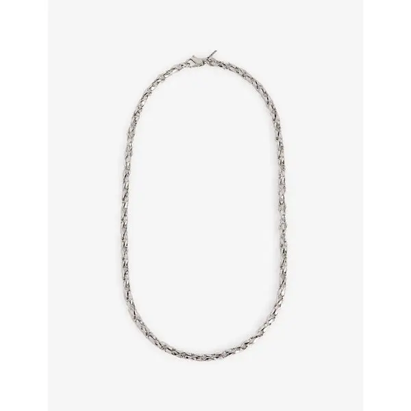 Emanuele Bicocchi Hammered Sterling Chain Necklace - Silver