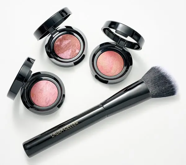 Laura Geller Beauty Blush N Brighten Travel Trio With Brush