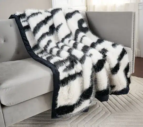 Dennis Basso Hotel Du Cobb Polo Club Luxe Faux Fur Throw By One