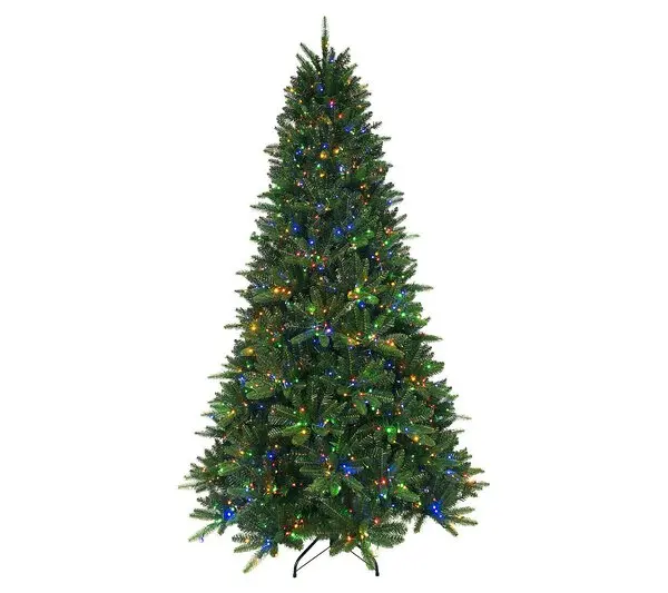 FRASER HILL FARM 9-ft. York Pine Artificial Chr Istmas Tree Wit