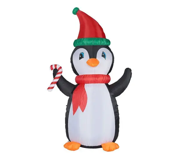 CHRISTMAS TIME 10-ft. Tall Penguin With Rgb Lig Hts And Storage
