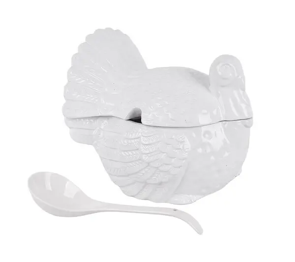 TEMP-TATIONS As Is Thanks & Giving 3.5qtturkey Soup Tureen