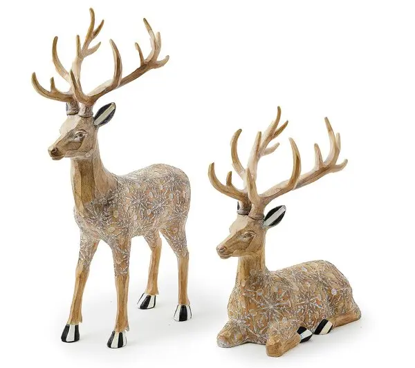 MACKENZIE-CHILDS As Is Set/2 Farmhouseholiday Deer