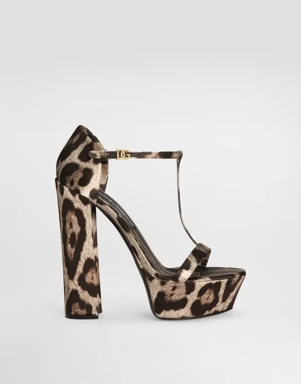 Dolce & Gabbana Keira Leopard Platform Sandals
