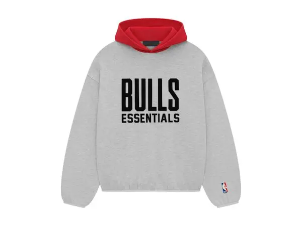 Fear Of God Nba Bulls Hoodie - Light Heather