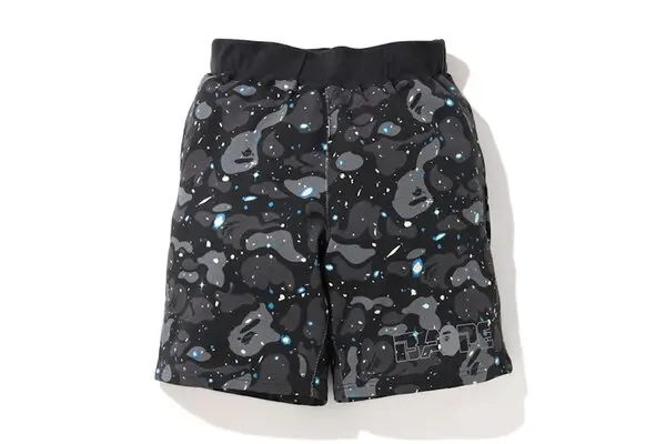 BAPE Space Camo Wide Sweatshorts