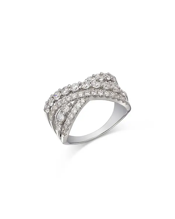 Bloomingdale'S 14k Gold Diamond Crossover Ring, 1.50 Tcw