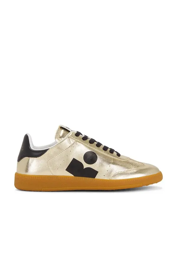 Isabel Marant Kaycee Metallic Sneakers - Light Gold & Black