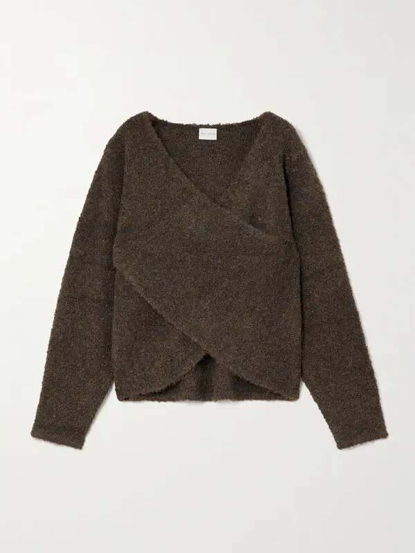 DEIJI STUDIOS Crossover Wrap-effect Knitted Sweater