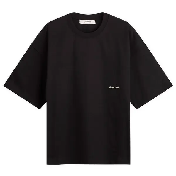 ABOUT:BLANK Box Logo T-shirt - Black/ecru
