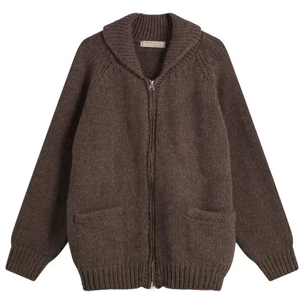 FRIZMWORKS Cowichan Zip Up Cardigan - Sephia