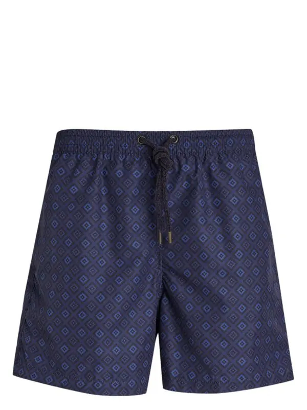 4FF Geometric-print Swim Shorts