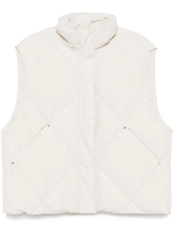 TOUT A COUP Down Gilet - White