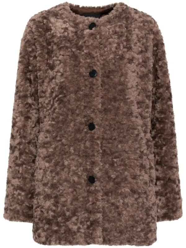 TOUT A COUP Faux-fur Jacket - Brown