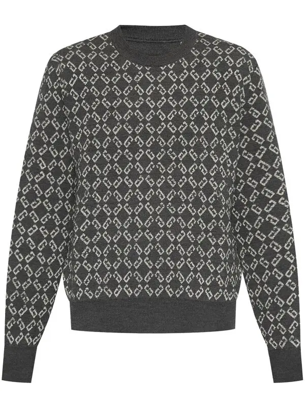 Givenchy Monogram-jacquard Jumper - Grey