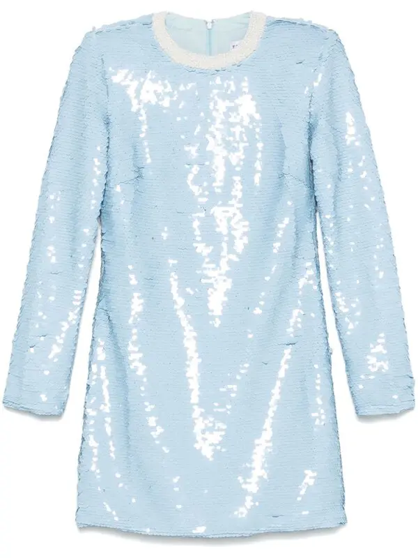 SELF-PORTRAIT Sequin Mini Dress With Faux-pearl Detailing