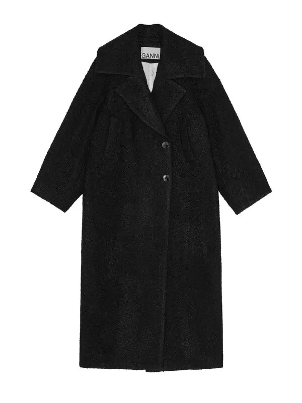 GANNI Textured Bouclé Coat