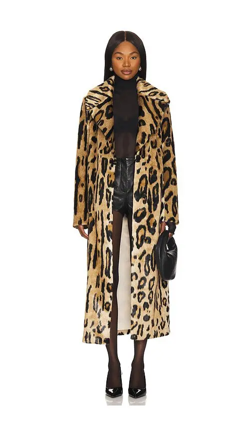 Show Me Your Mumu Miss Cindy Faux Fur Overcoat - Feline