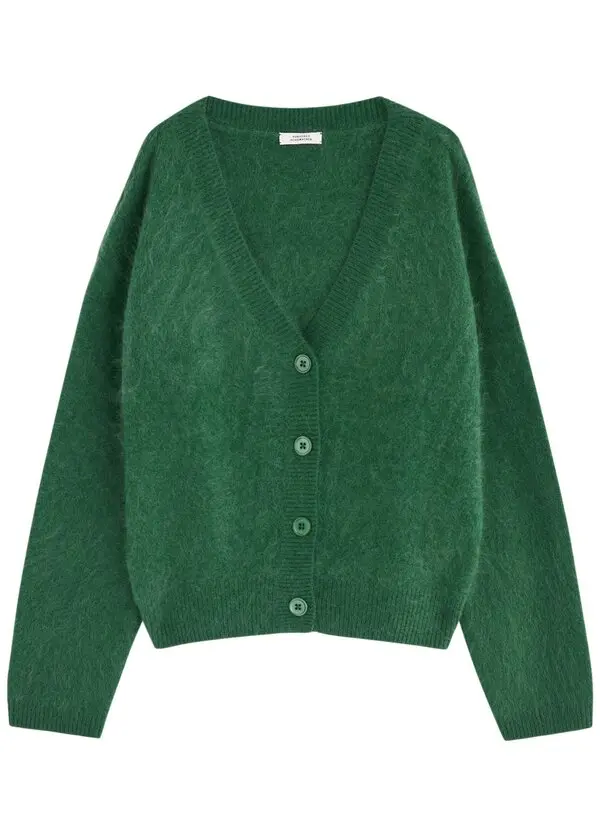 Dorothee Schumacher Brushed Wool-blend Cardigan - Green