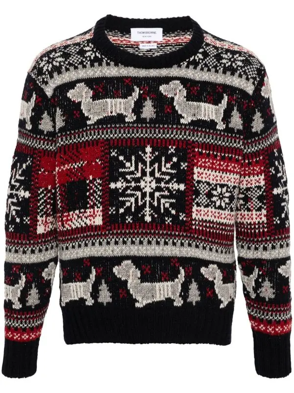 Thom Browne Hector Holiday Sweater - Blue