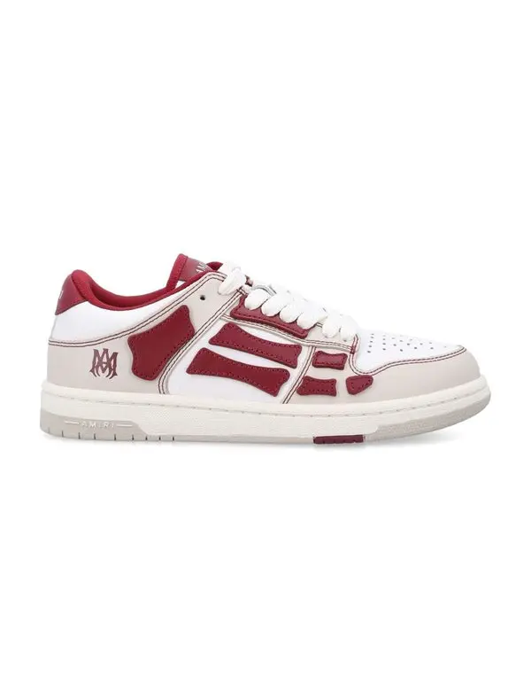 Amiri Varsity Skel Top Low Sneakers - Deep Red
