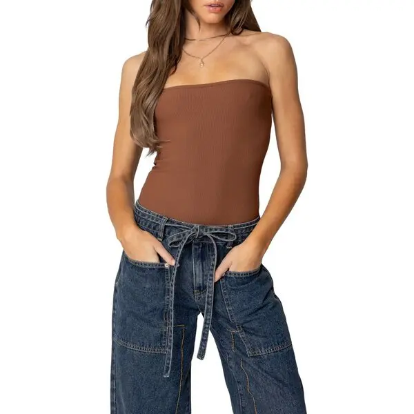 EDIKTED Loren Strapless Bodysuit