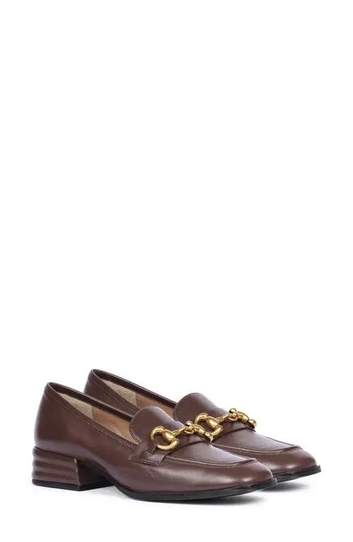 SAINT G Abelia Bit Loafer Pump - Coffee