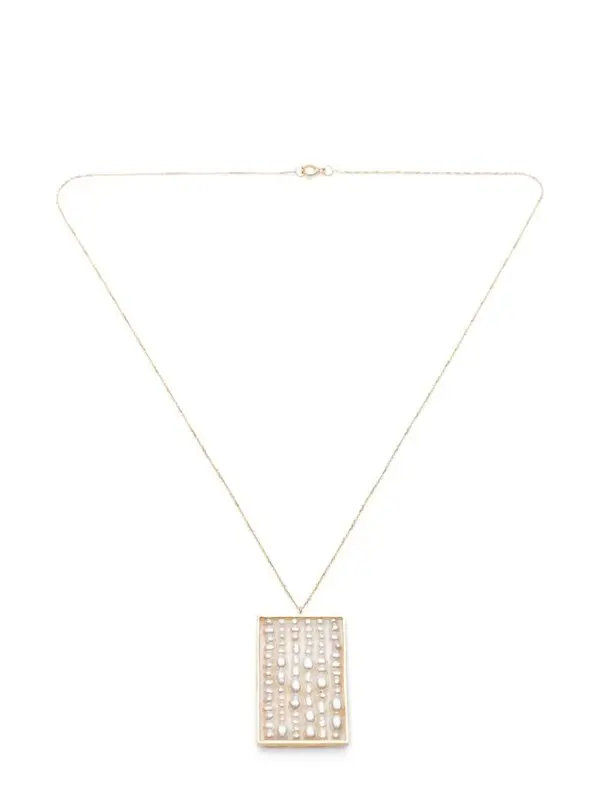 WWAKE 14kt Recycled Yellow Pearl Pendant Necklace - Gold
