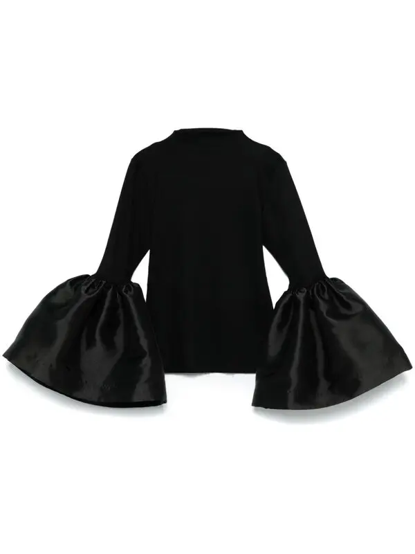MARQUES' ALMEIDA Flared-cuff Top - Black