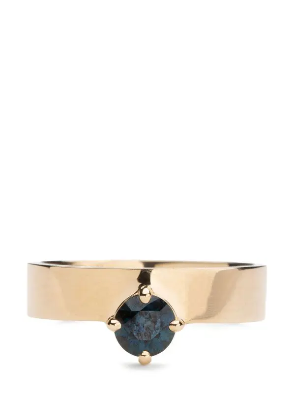 WWAKE 14kt Recycled Yellow Monolith Sapphire Ring