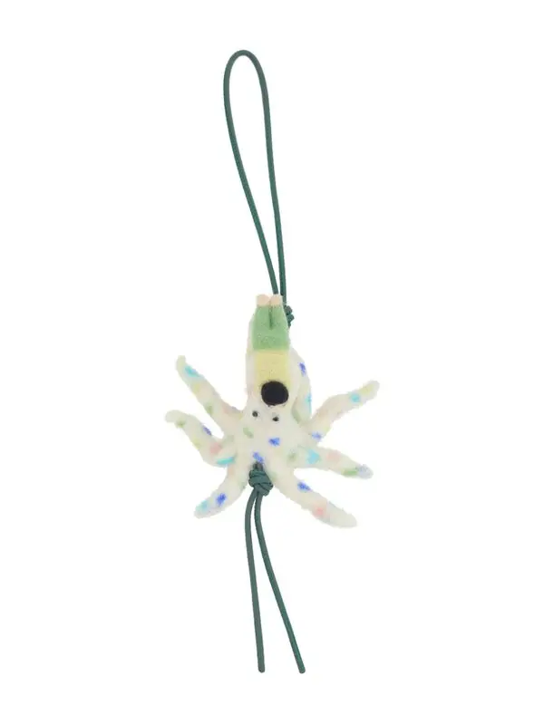 Loewe Octopus Felt Charm - White