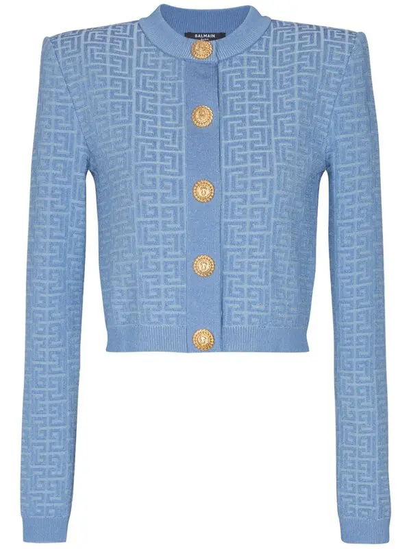 Balmain Pb Labyrinth Cardigan - Blue