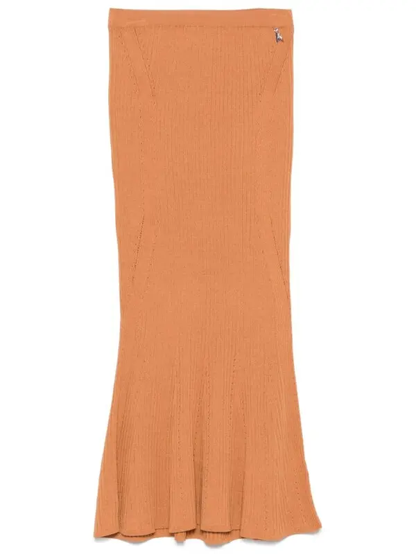 Patrizia Pepe Ribbed-knit Midi Skirt