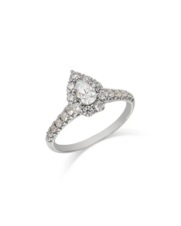 Bloomingdale'S Diamond Pear Shaped Halo Ring 1.0 Tcw