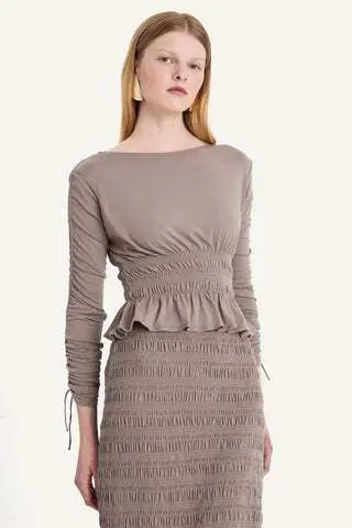Merlette Mare Cropped Top - Cinder