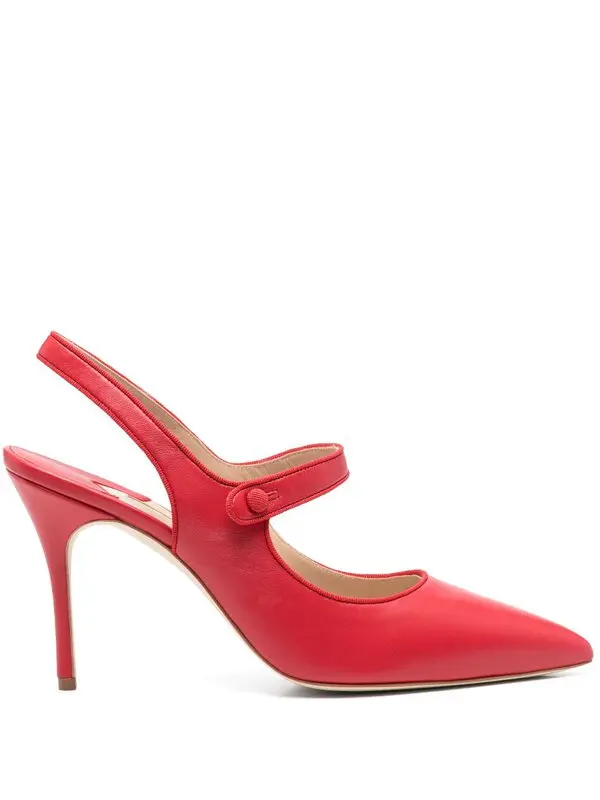 Manolo Blahnik 90mm Campari Pumps - Red