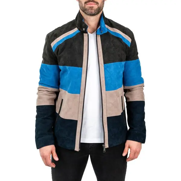 MACEOO Multi Panel Suede Jacket