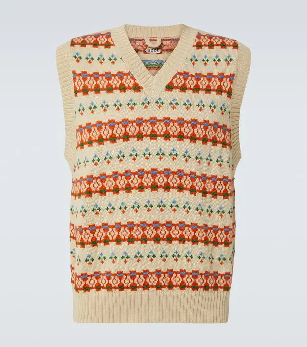 BODE Fauna Alpaca Jacquard Vest - Multicoloured