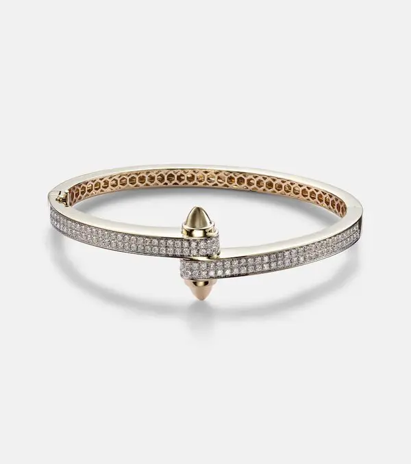 RAINBOW K Storm 14kt Yellow Diamond Bangle