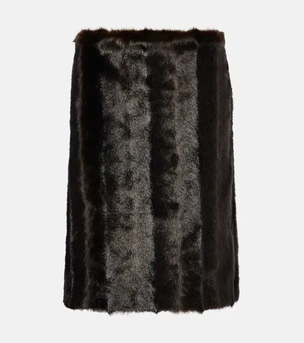 Magda Butrym Low-rise Faux Fur Pencil Skirt