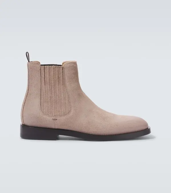 Brunello Cucinelli Suede Chelsea Boots - Beige
