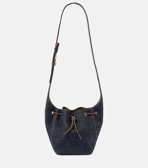 Brunello Cucinelli Small Denim Bucket Bag - Blue