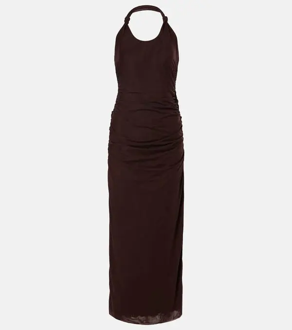 Sir The Label Jacques Knot Gathered Midi Dress